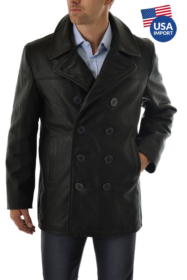 herren Mantel schott CABAN CUIR 140 - leder-jack.de