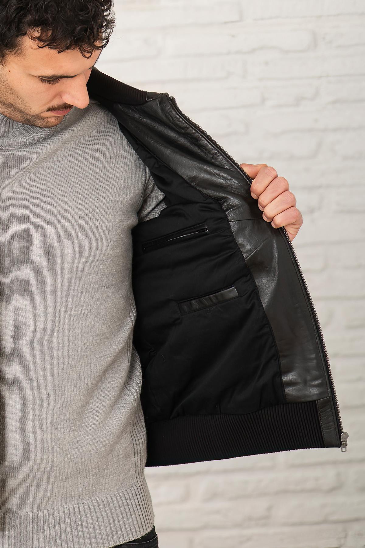 Blouson homme serge pariente KEATON BLACK - cuir-city.com