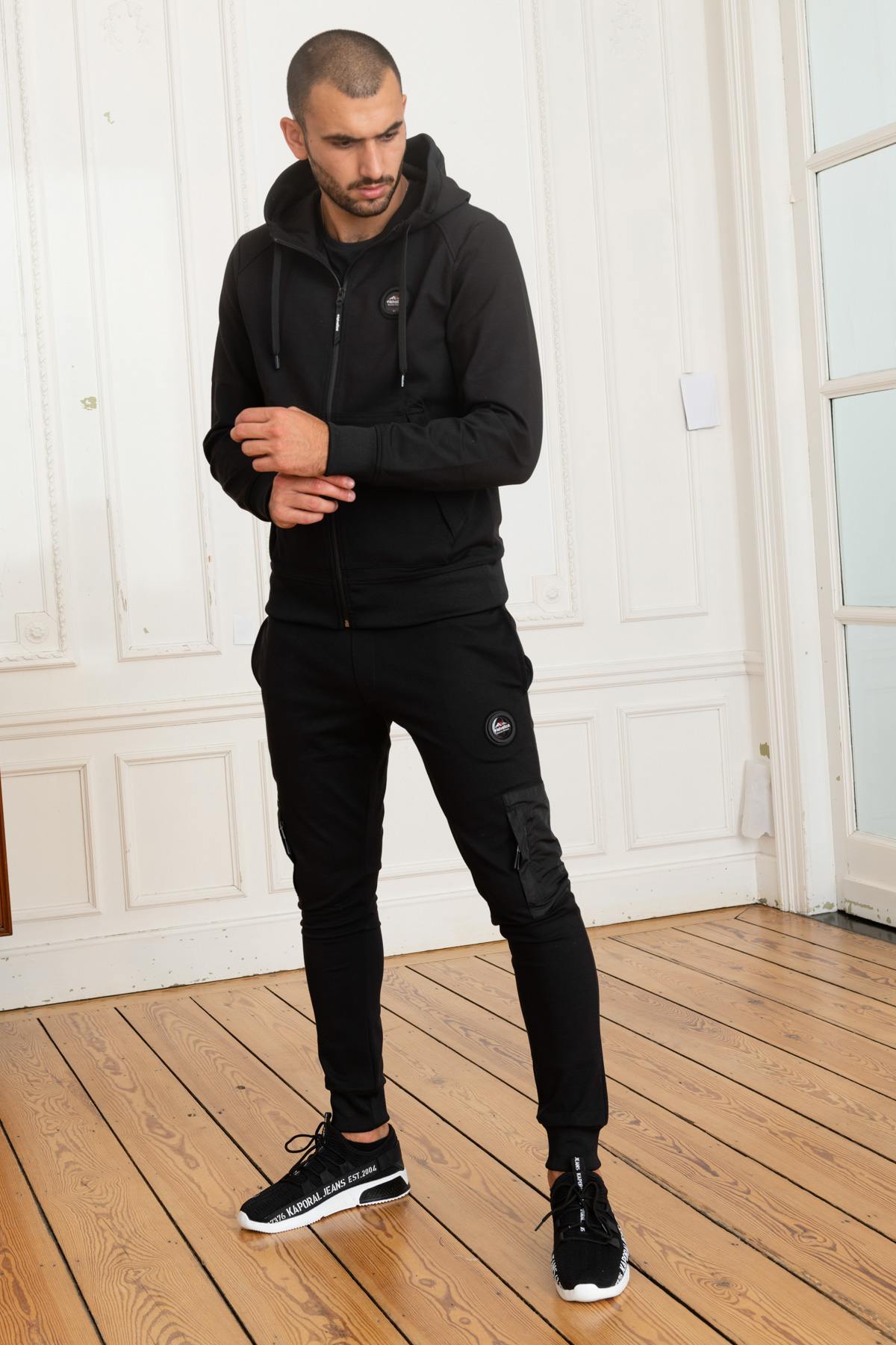 Pull/sweatshirt homme helvetica mountain pioneers WORTHON BLACK - cuir ...