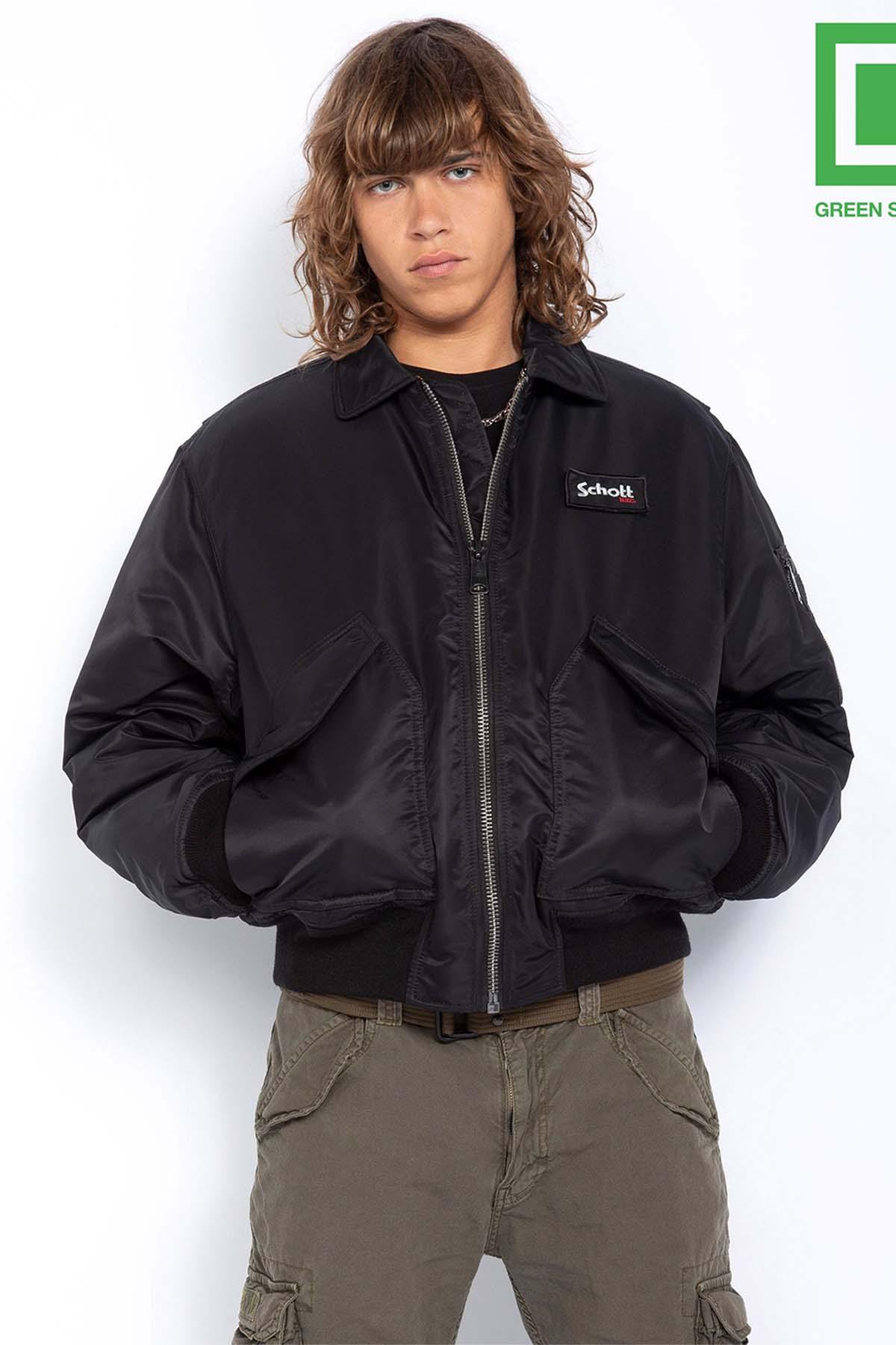 Blouson homme schott 21090RS BLACK - cuir-city.com