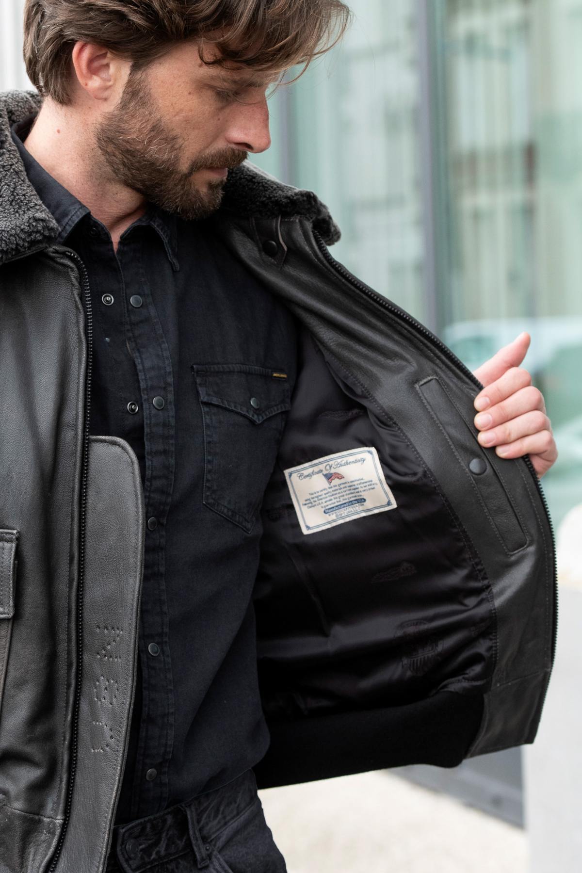Blouson homme cockpit usa Z21A109 SHADOW G1 - cuir-city.com
